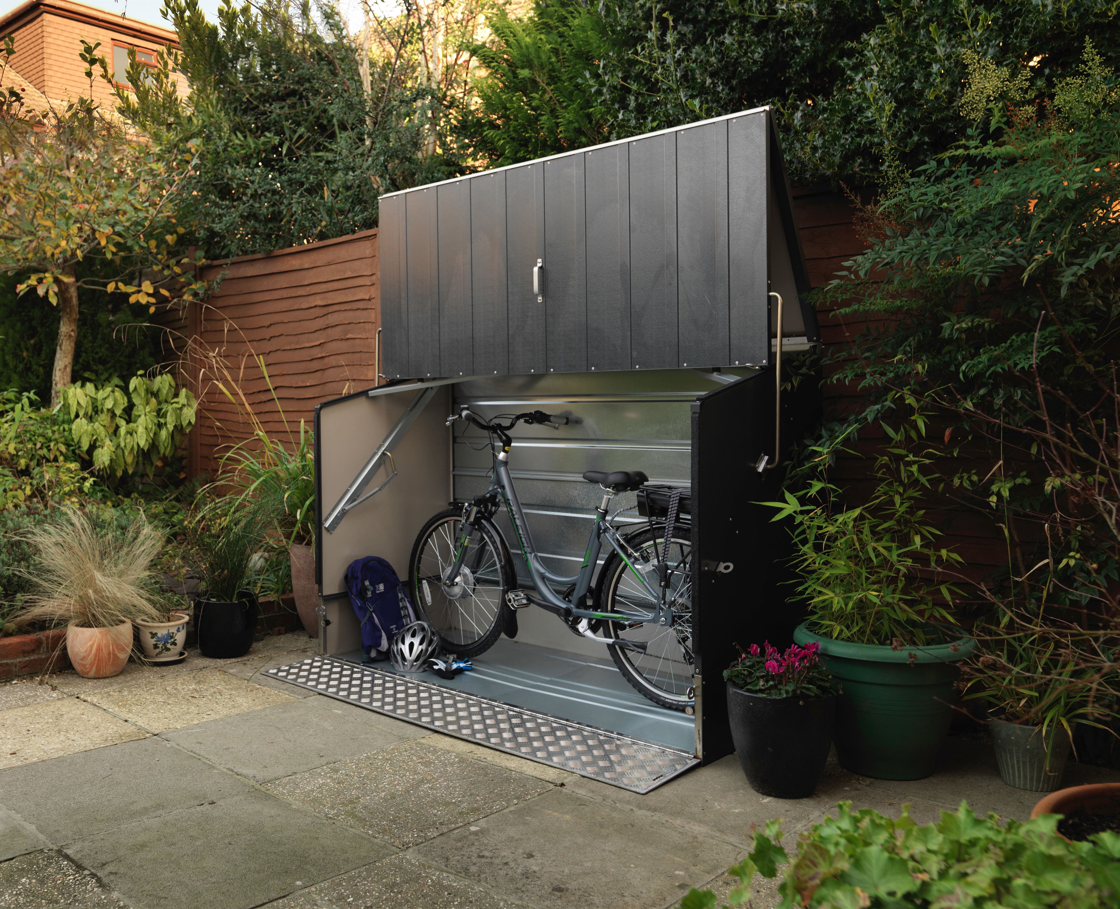 Trimetals Hinged Ramp for Metal Bicycle Store | My Secure Garden